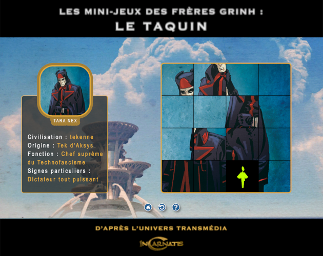 Le Taquin, mini jeu (PC) - InCarnatis